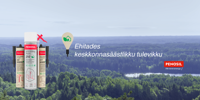 Penosil Eco tootesari: täitevaht, silikoonitud akrüül, montaažiliim.